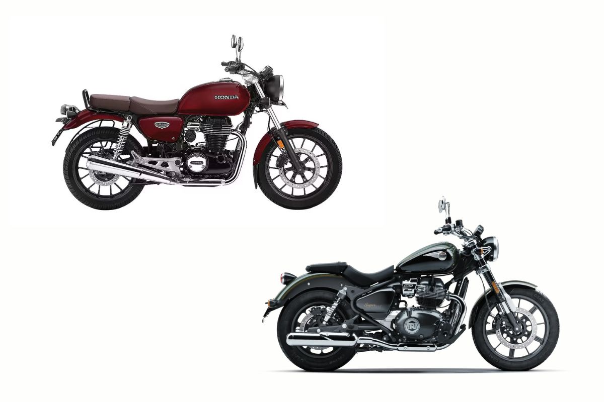 Adu Motor Cruiser Premium! Honda H’ness CB350 vs Royal Enfield Meteor ...